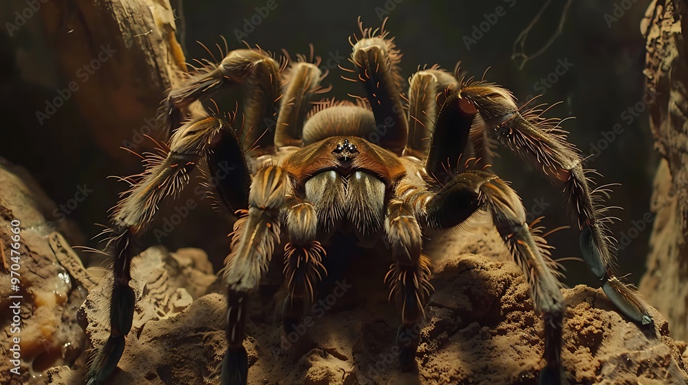 Fotografie Goliath birdeater tarantula molting, shedding exoskeleton: A ...