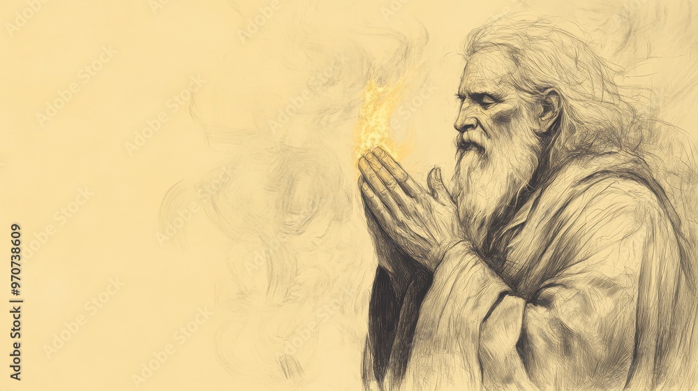 The Power of Prayer: Elijah on Mount Carmel Asking God to Send Fire, 1 ...