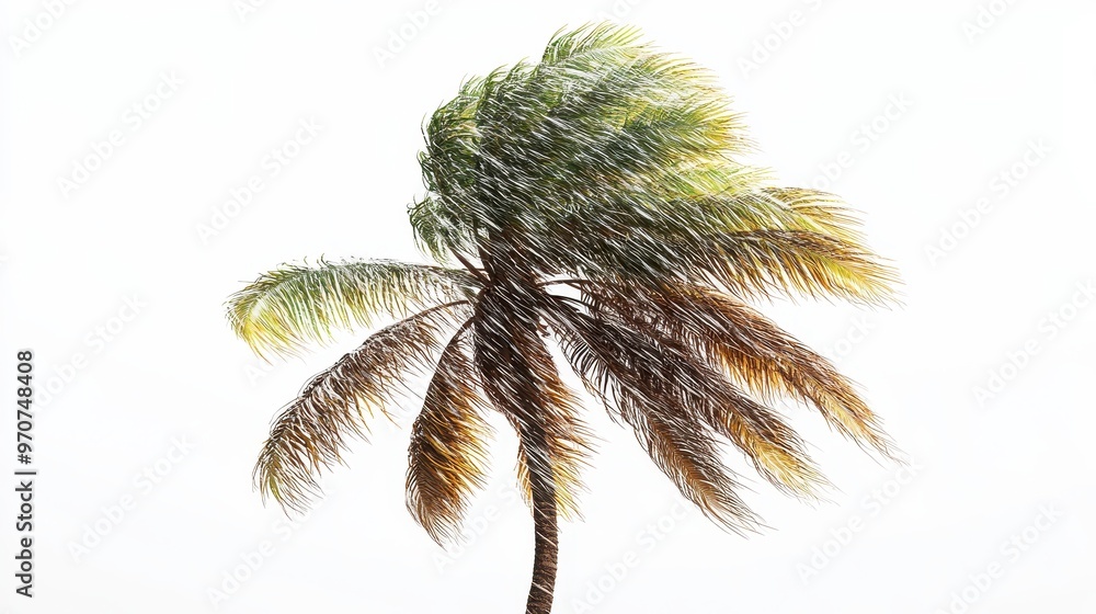 Tropical storm clipart, element, 3D illustration, realistic, isolated ...