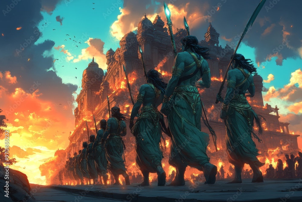 Vijayadashami. Hindu festival symbolizing the victory of good over evil ...