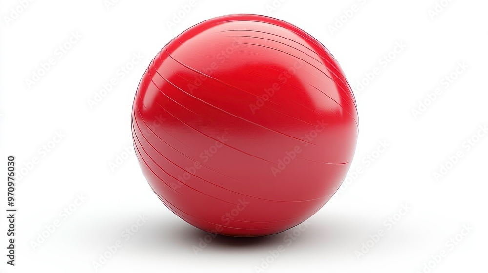 Exercise ball clipart, element, 3D illustration, realistic, isolated on ...