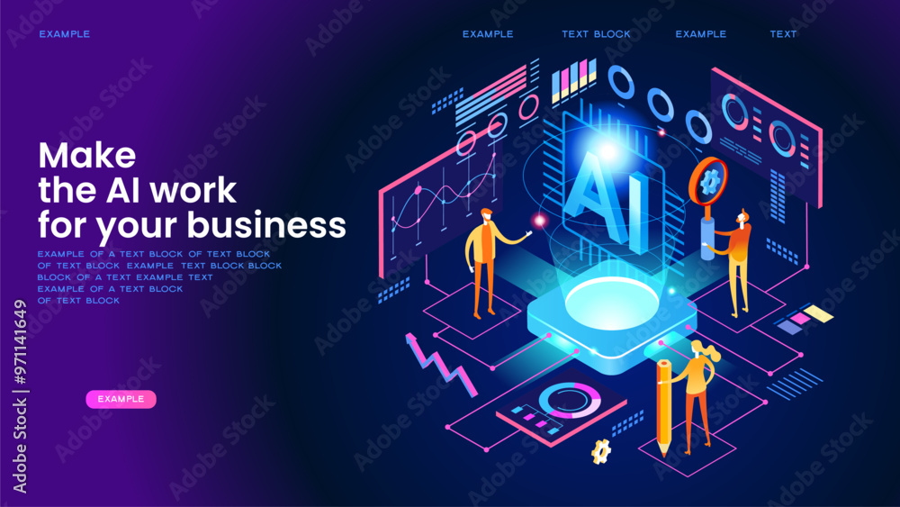 Artificial intelligence tool for data analysis business concept. AI ...