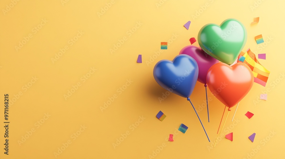 Joyful Pride Parade Celebration - Vibrant 3D Rendered Scene with ...