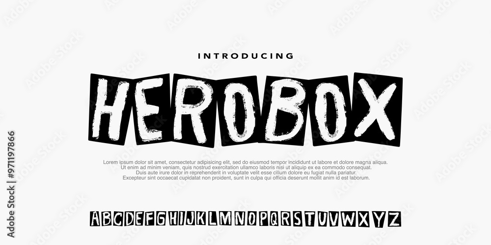 Vector de Stock Punk fonts typography vector alphabet and Uppercase ...