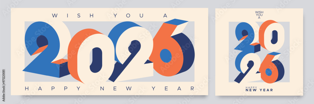 Happy new year 2026 with number on art wall concept. Happy new year ...