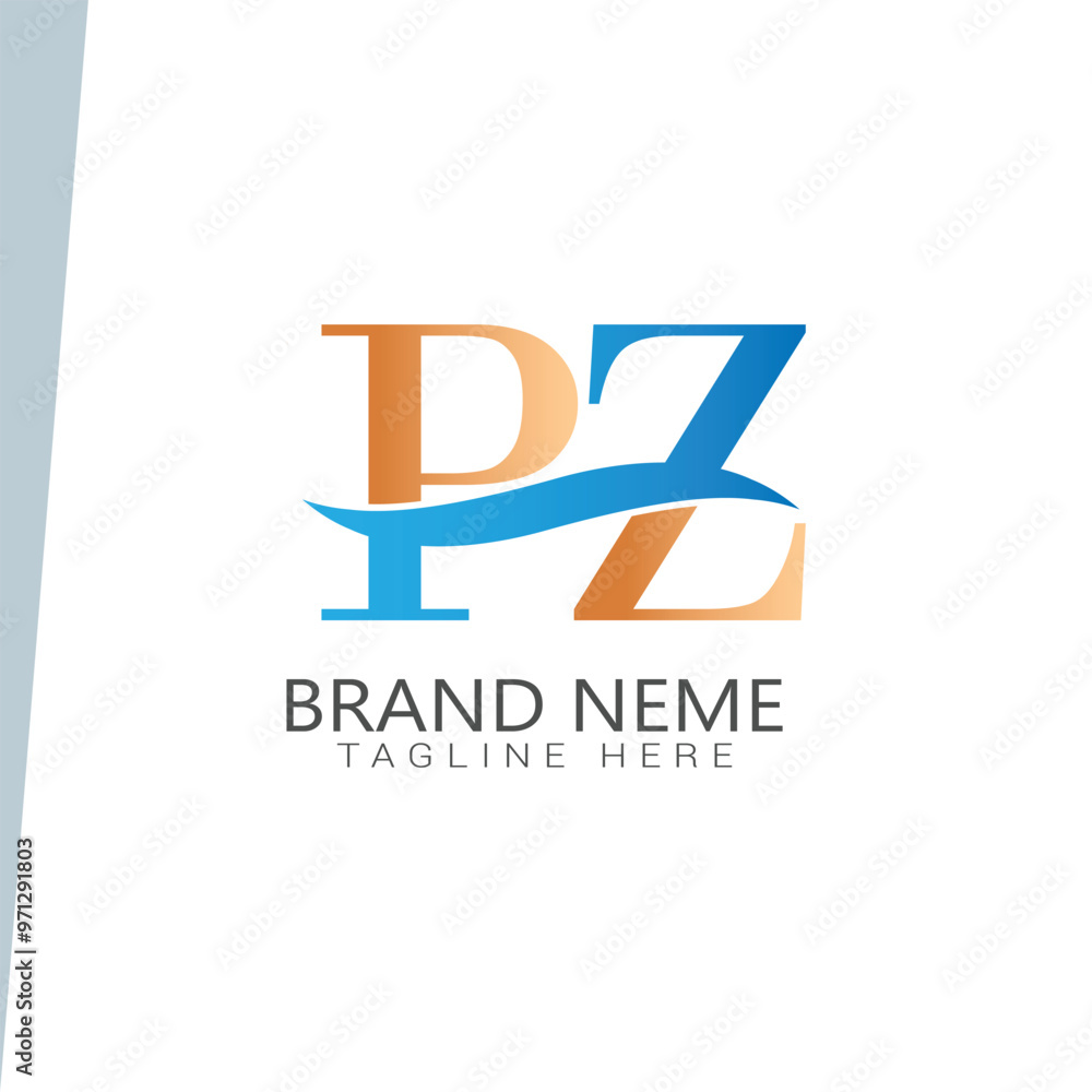 pz flat logo templates design Stock Vector | Adobe Stock