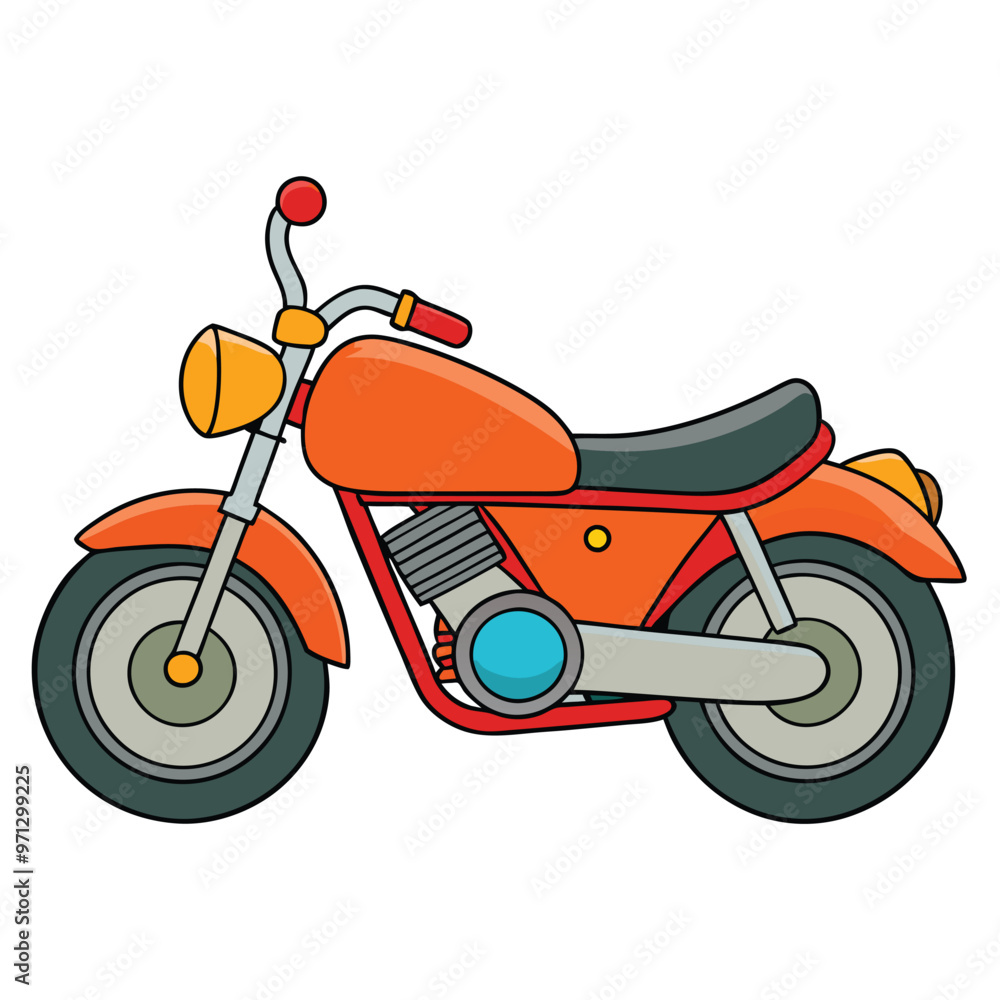 Motorcycle Vector Logo Cartoon Style Illustration isolated on white ...