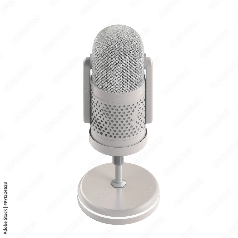 Vintage microphone recording podcast radio audio sound studio voice mic ...