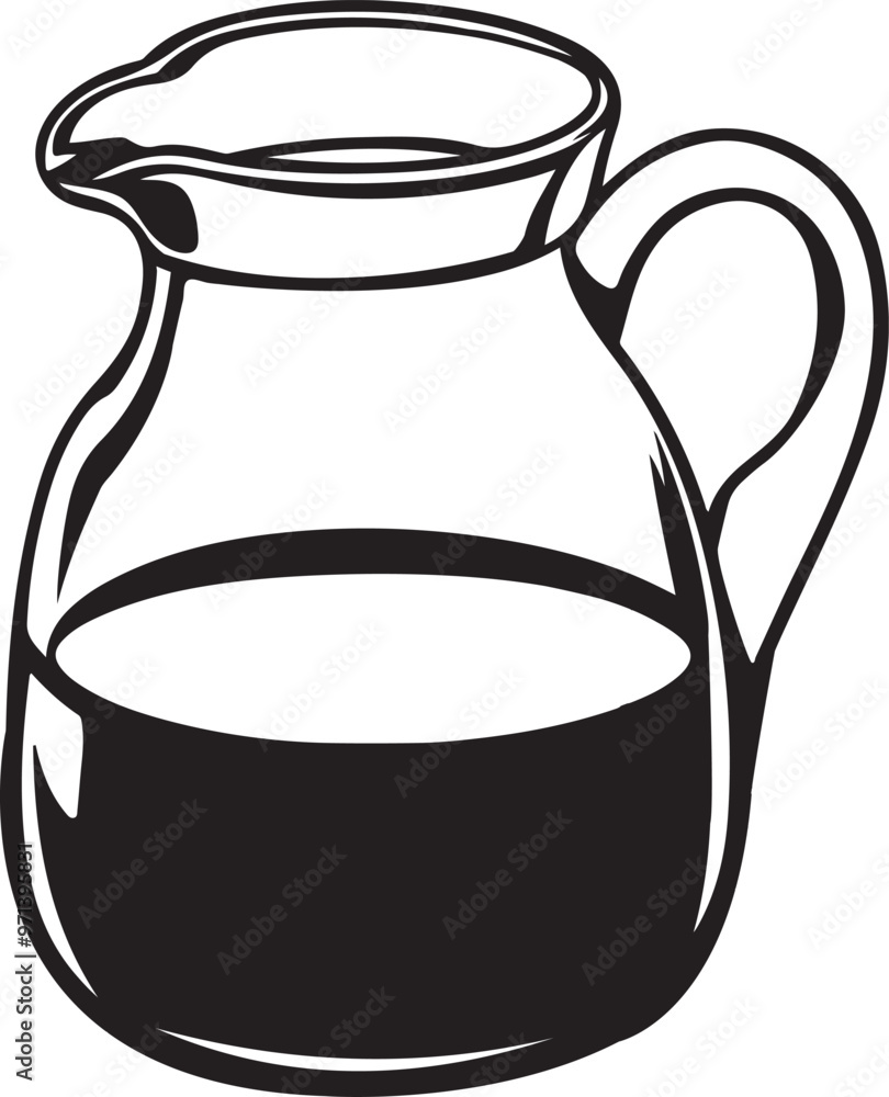 Jug clipart cartoon Illustration drawing Stock Vector | Adobe Stock