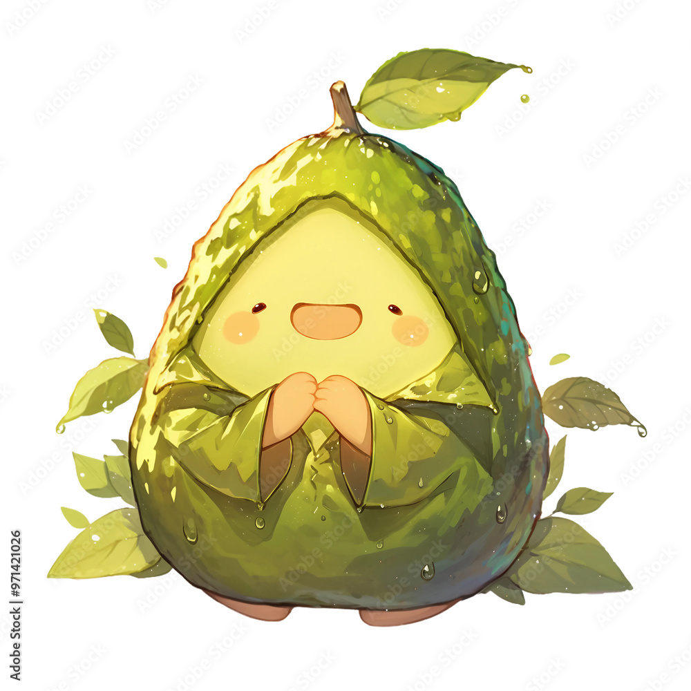 Cute Kawaii Avocado Characters dressed as halloween monsters, like ...