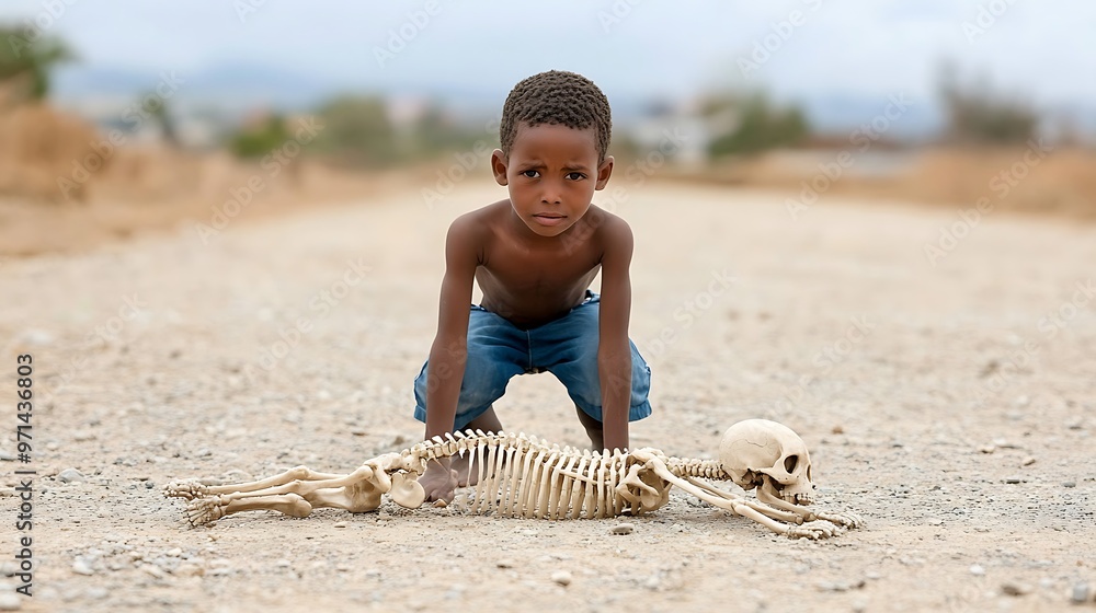 Innocent Child Suffering from Severe Malnutrition, Image of Emaciated ...