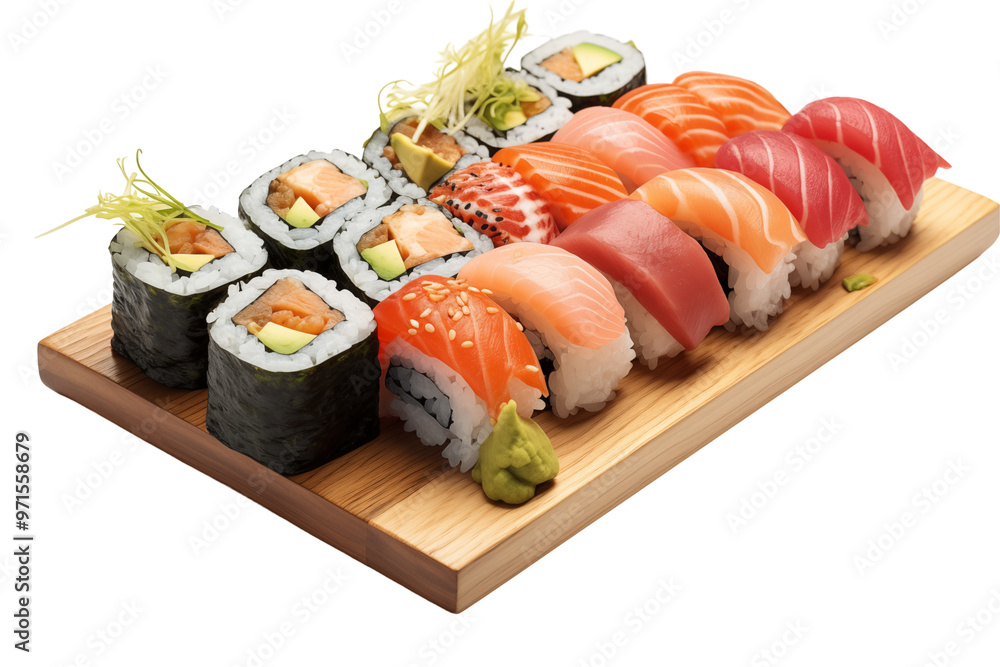 Sushi on transparent background. Sushi themes. Asian cuisine themes ...