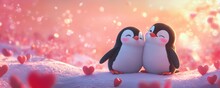 Valentine Penguins Free Stock Photo - Public Domain Pictures
