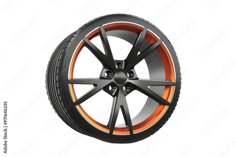 Isolated car rim on a transparent background for creative projects ...