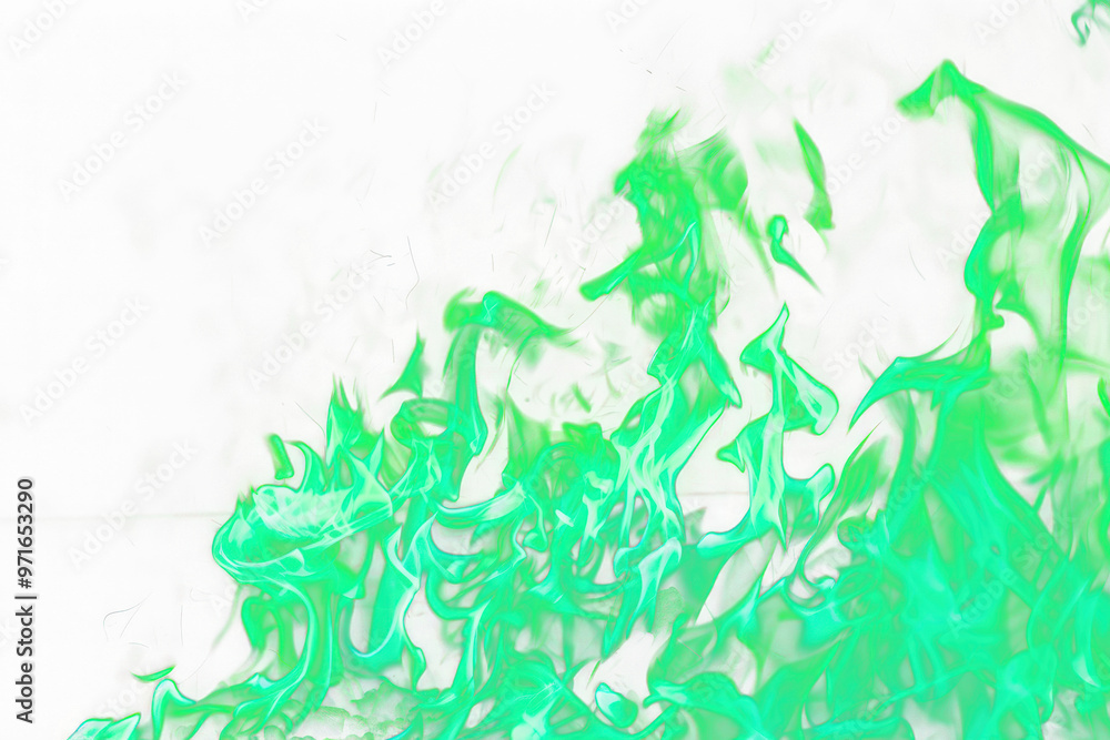 PNG Green fire flames background green. Stock Photo | Adobe Stock