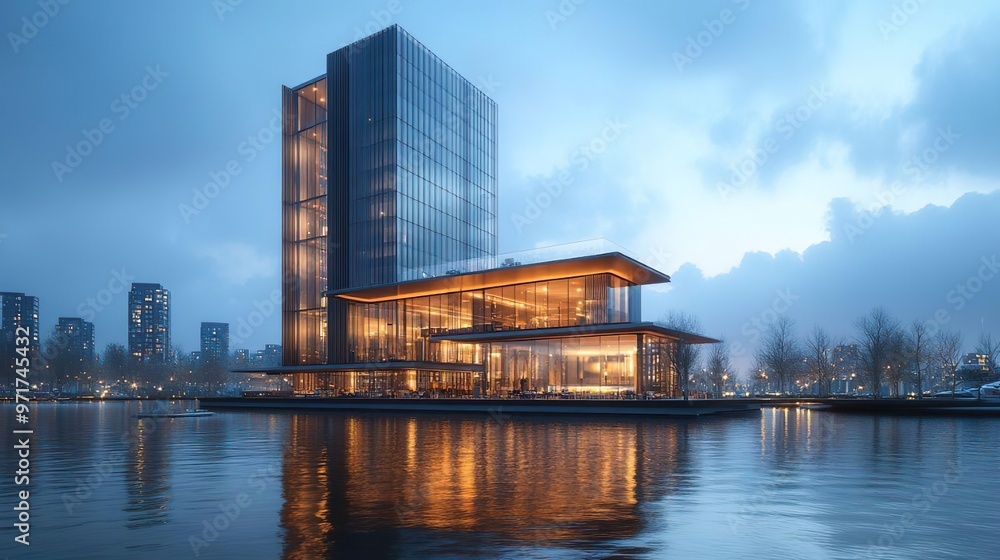 Sleek waterfront building highlighted in stunning architectural design ...