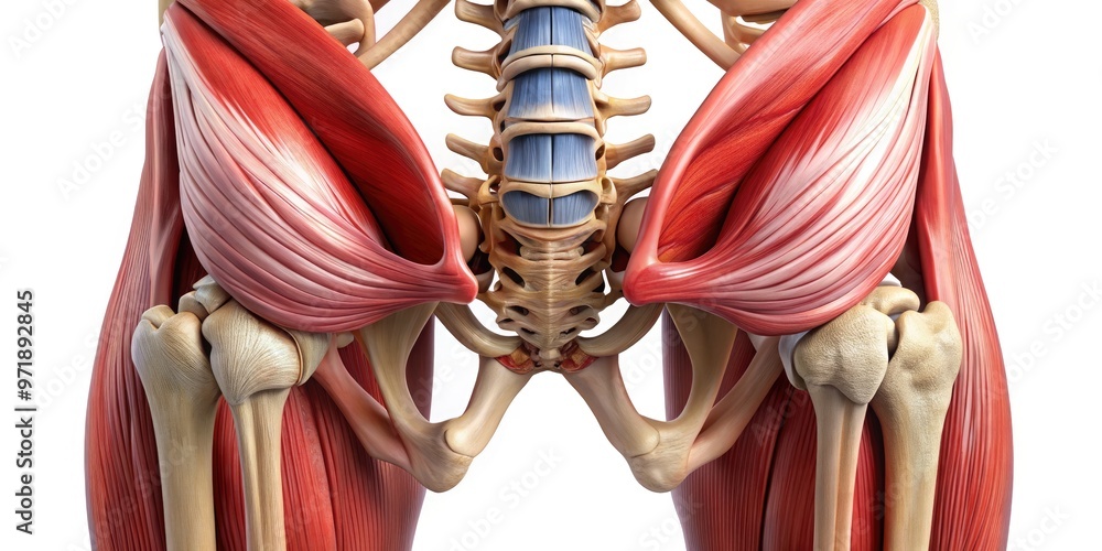 Ilustración de Stock Illustration of the obturator internus muscle, a ...