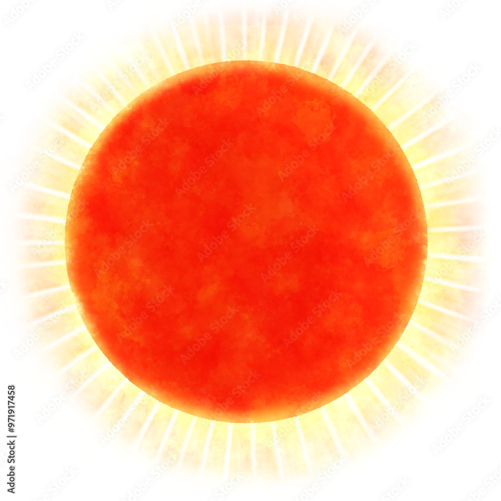 Red sun clipart transparent PNG Stock Illustration | Adobe Stock