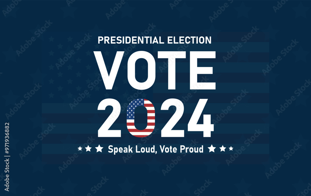 Vektor 2024 US presidential election collage, Vector banner for ...