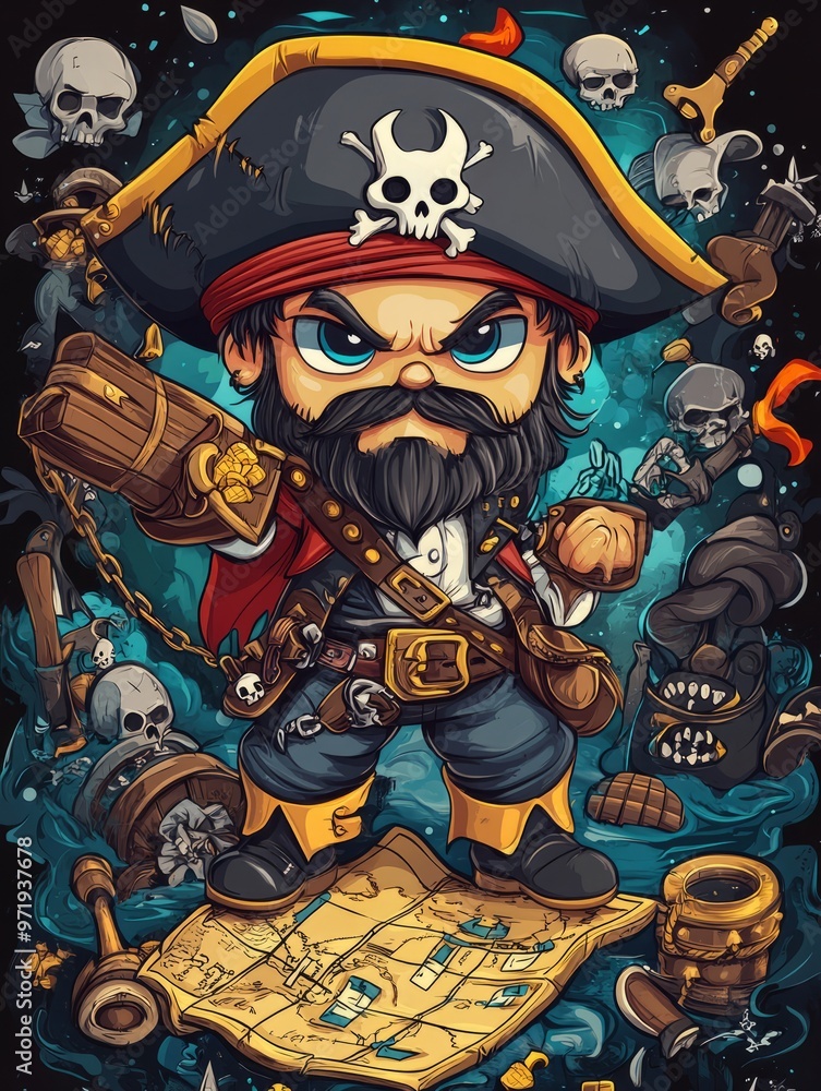 Chibi Pirate Adventure: Hyper Realistic Swashbuckling Design with ...