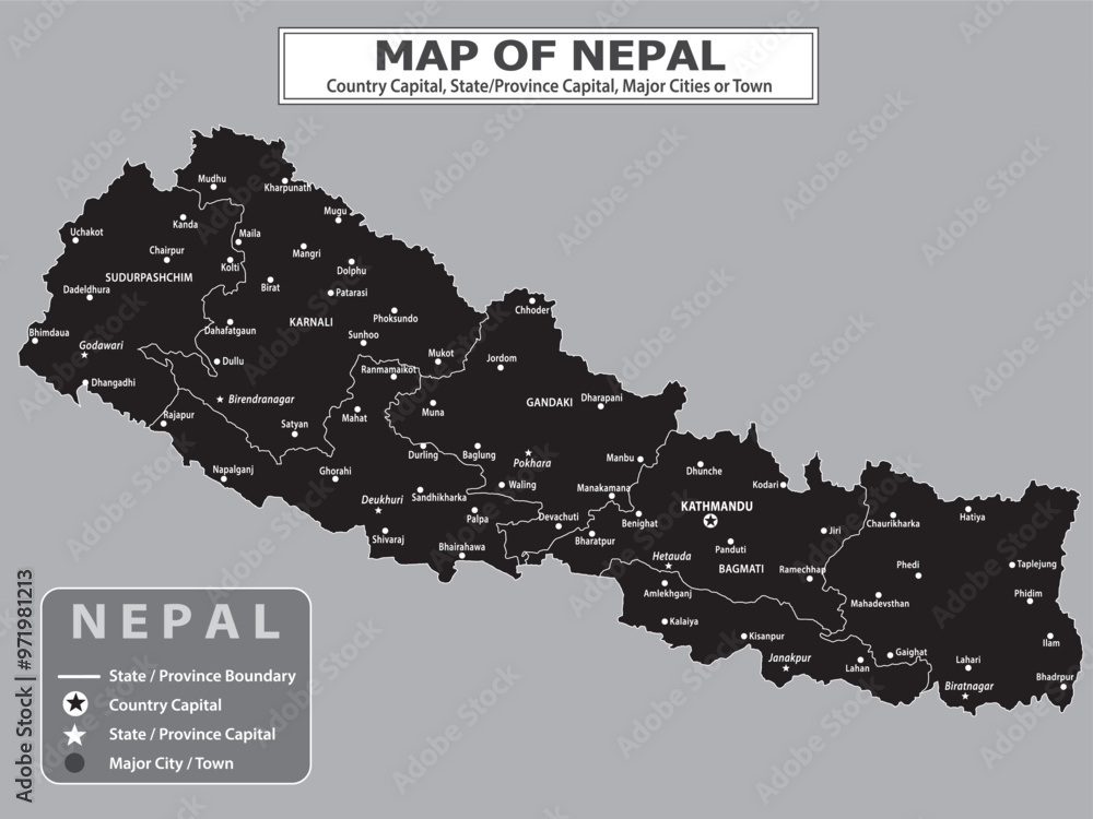 Geography Political map. Political map of country with capital ...