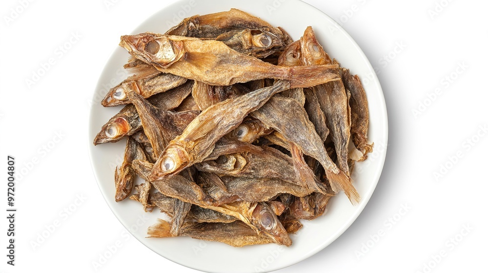 Top View of Filipino Dried Danggit (Rabbitfish) Arranged in a Circular ...