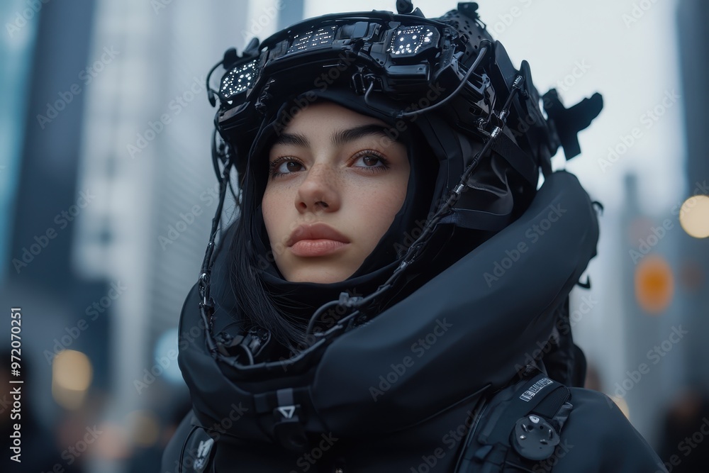 Stylish Gen Z Fashionista Embracing Sustainable and Tech-Forward ...