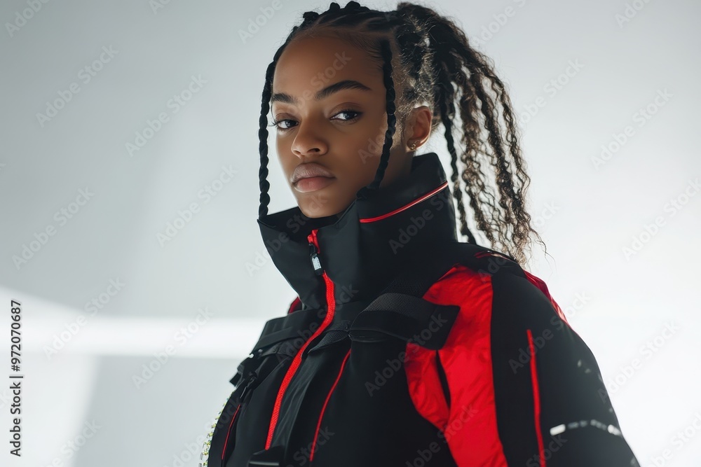 Futuristic Gen Z Athleisure: Gender-Fluid Model Embracing Tech-Enhanced ...