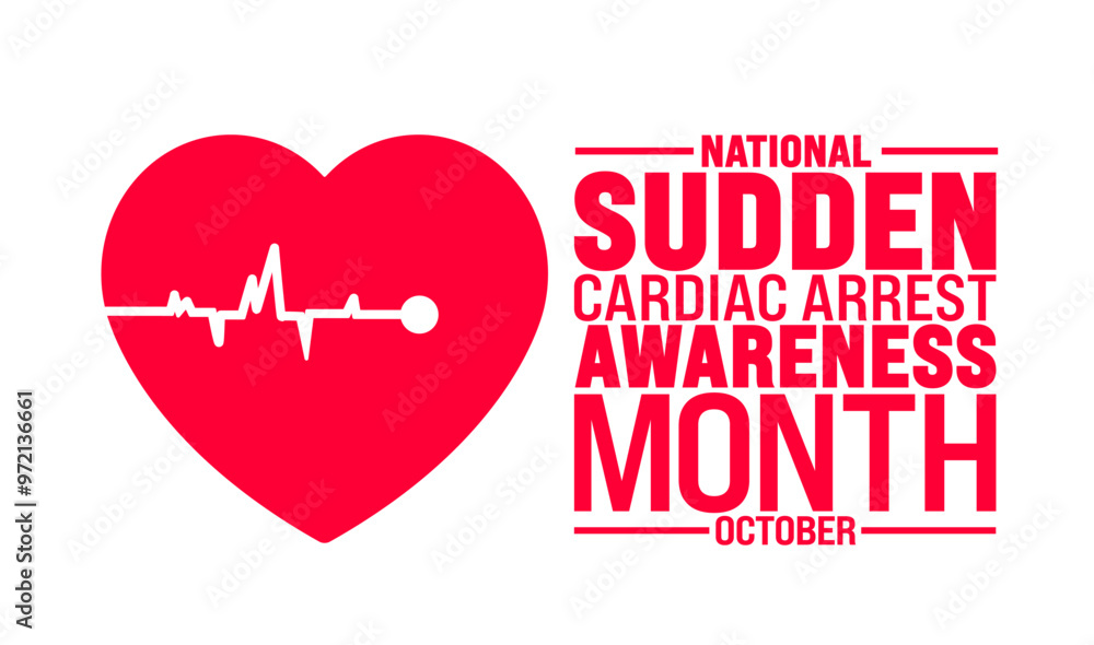 sudden cardiac arrest awareness month background or banner design ...