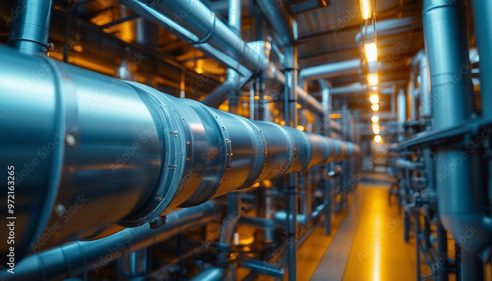 Installation of Ductwork for Industrial Ventilation Air Handling Unit ...