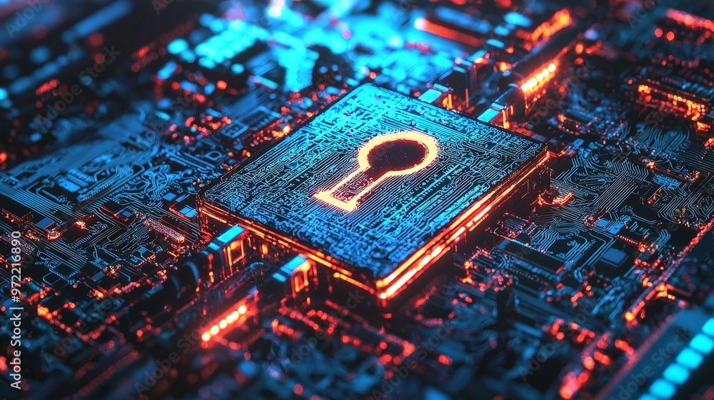 A network protected by quantum encryption, visualized through secure ...