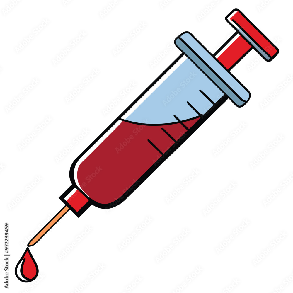 Medical Syringe Cartoon Vector icon png image drawing on white ...