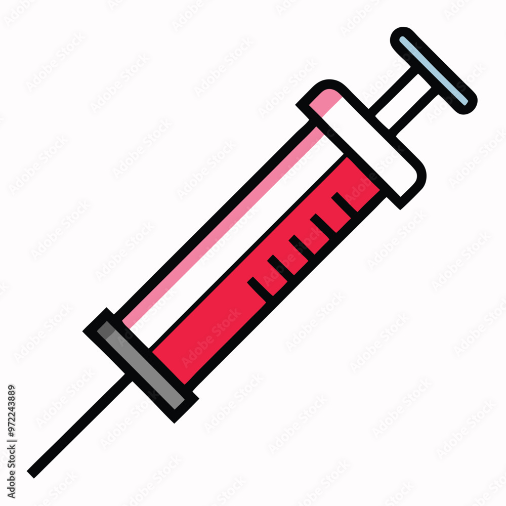 Medical Syringe Cartoon Vector icon png image drawing on white ...
