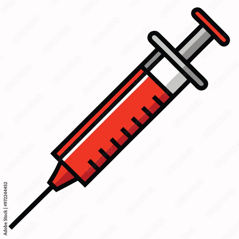Medical Syringe Cartoon Vector icon png image drawing on white ...