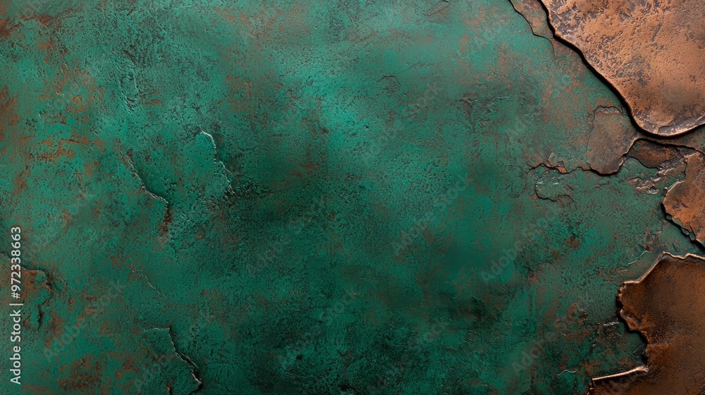 Dark emerald green blending into deep bronze, with a distressed ...