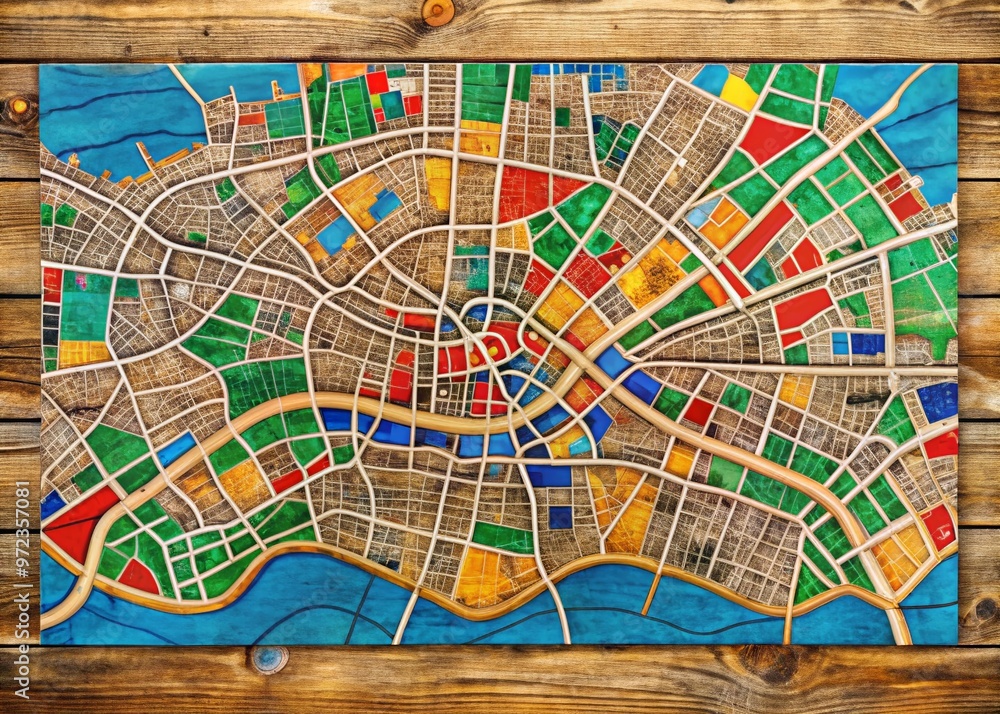Ilustración de Stock A detailed street map of London, England ...