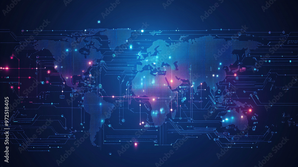 world map. Highly detailed map of the detailed borders of all countries ...