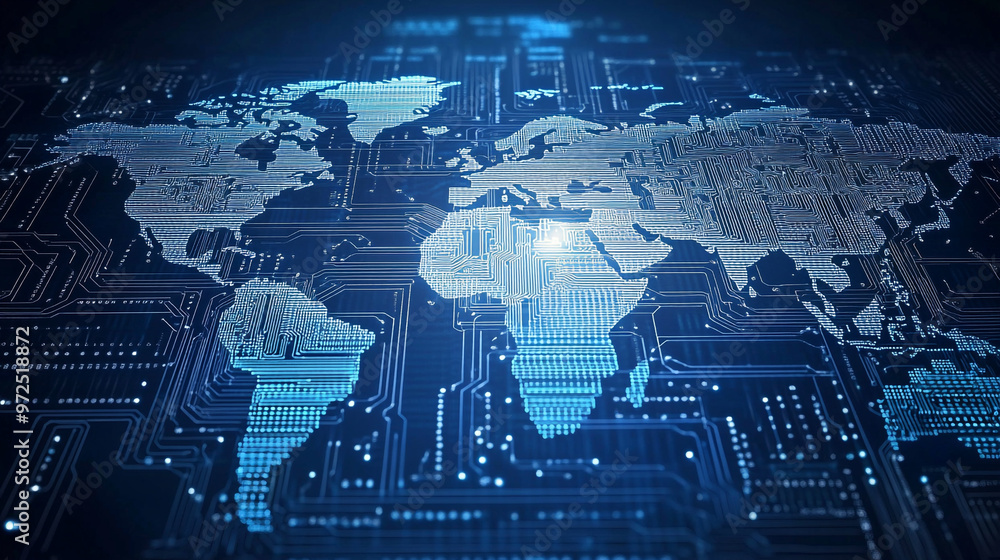 Detailed world map with borders of states. Isolated world map. fancy ...