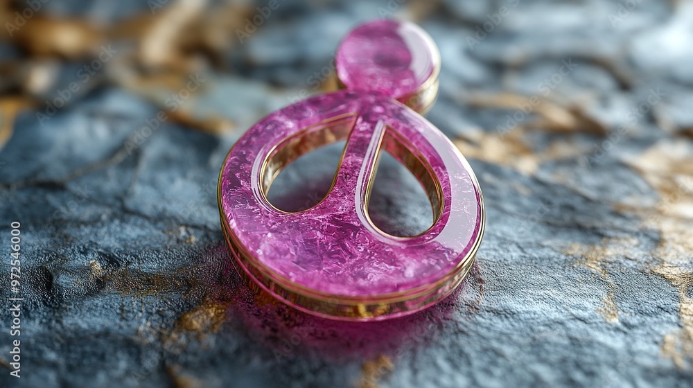 3d rendering metallic female gender symbol pink venus sign feminist ...