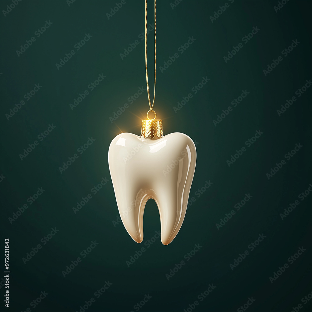 Christmas ornament shaped like a tooth, perfect for festive dental ...