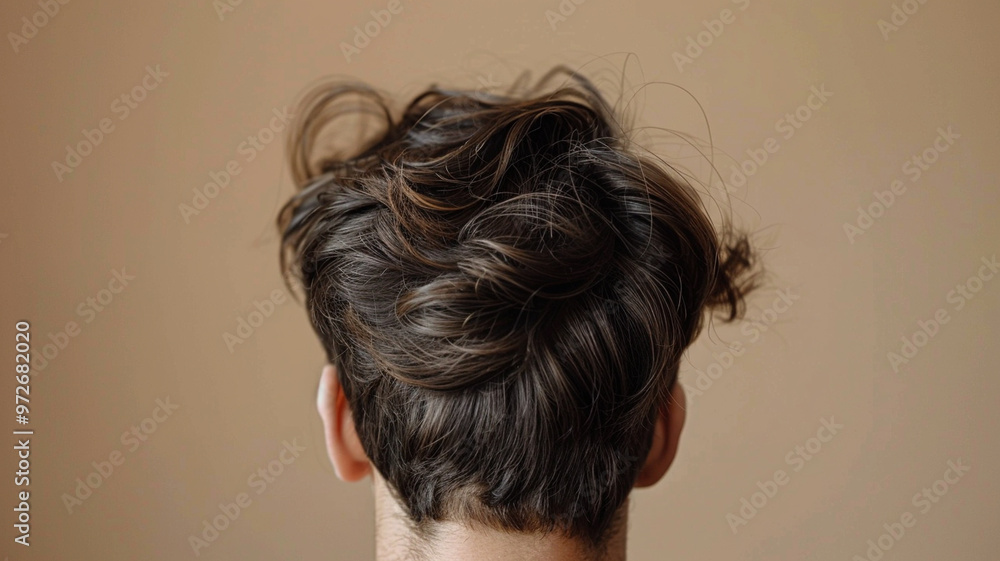 Healthy scalp and stylish hair are showcased in this image ...