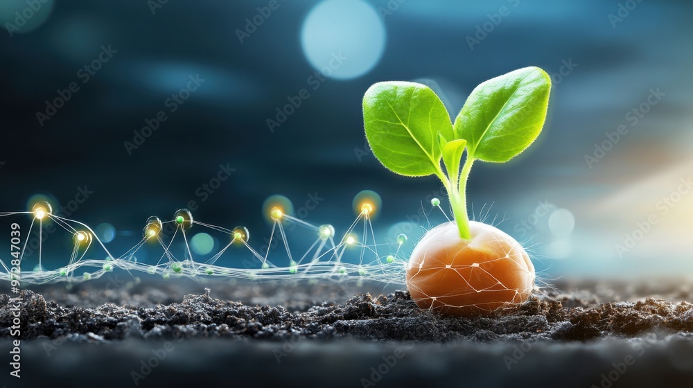 Microscopic particles in smart fertilizers binding with soil nutrients ...