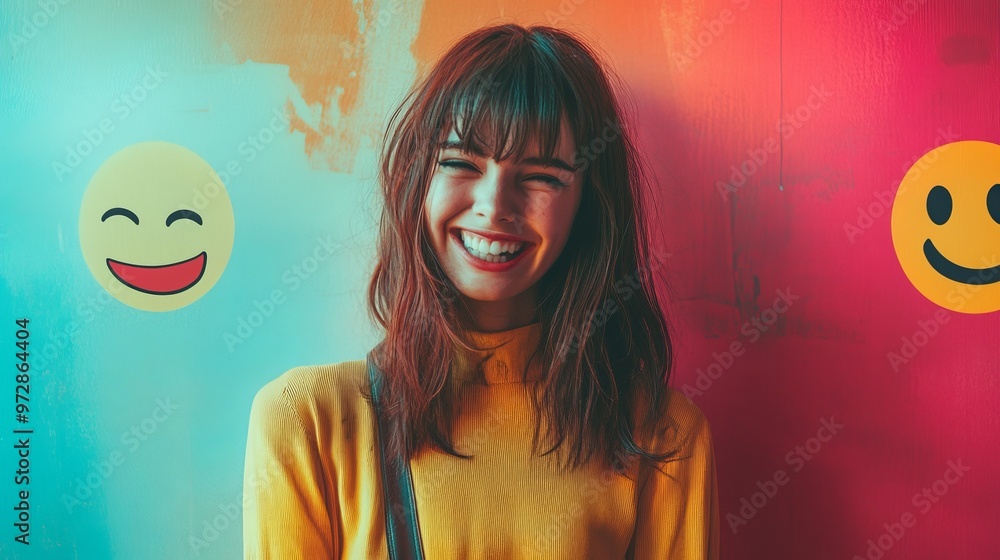 Composite collage image of sad female bullying smiling laugh trolling ...