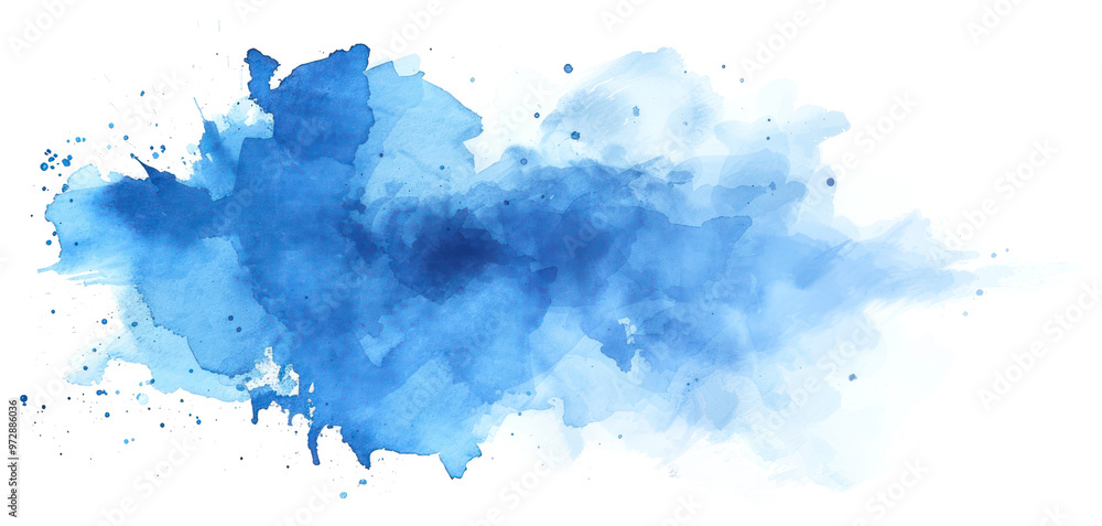 PNG Abstract blue watercolor splash art Stock Illustration | Adobe Stock