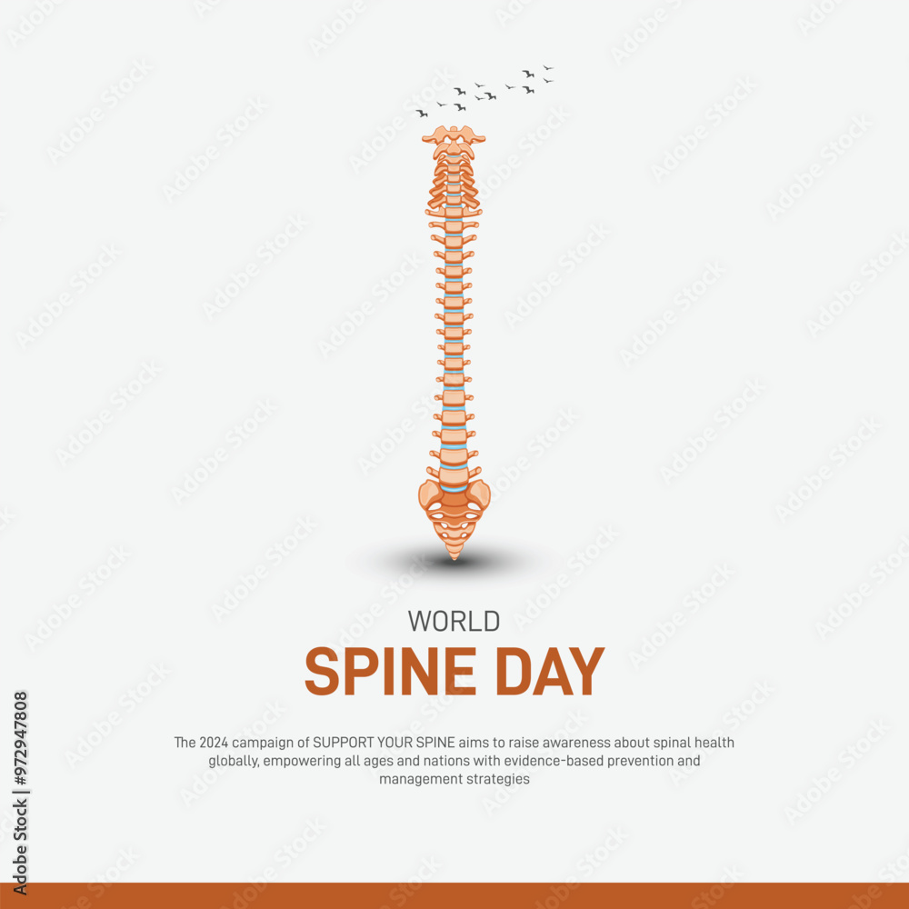 world spine day. world spine day creative poster, banner, social media ...