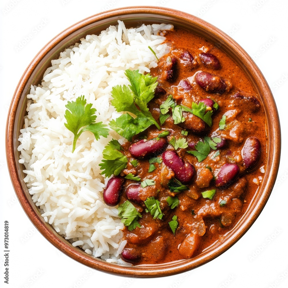 Rajma Curry with Steamed Rice Stock Photo | Adobe Stock