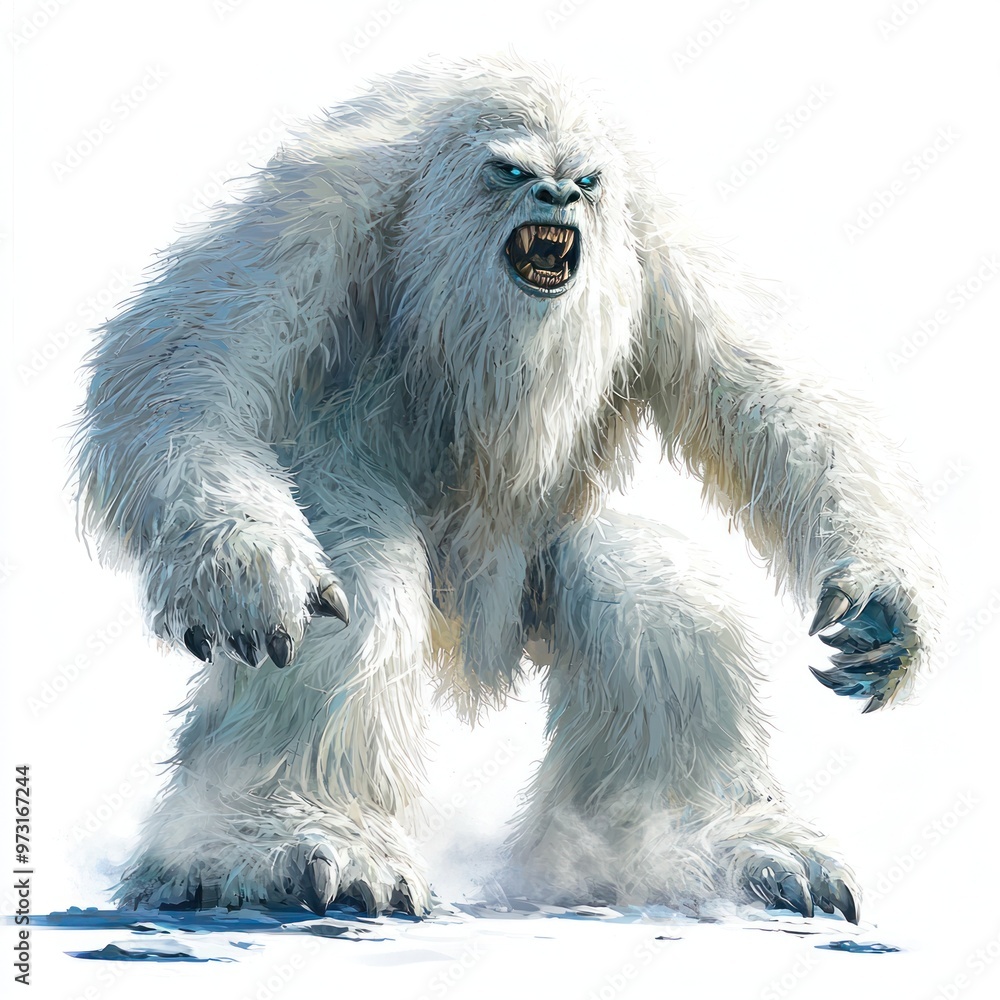yeti clip art isolated on white background Stock Illustration | Adobe Stock