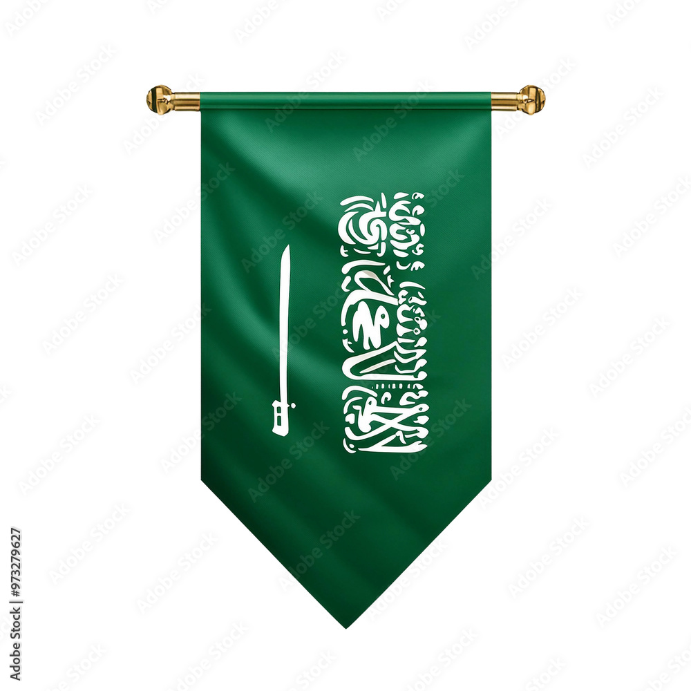 Saudi Arabian Flag with Sword on Transparent Background Stock Photo ...