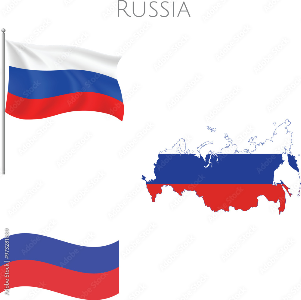 Russian map isolated on white background. for website layouts ...