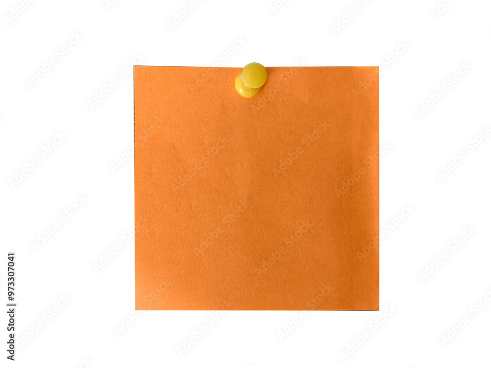 blank note paper with push pin png transparent background web use Stock ...